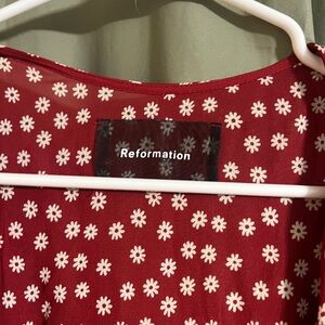 Reformation | Dresses | Reformation Red Floral Wrap Dress | Poshmark